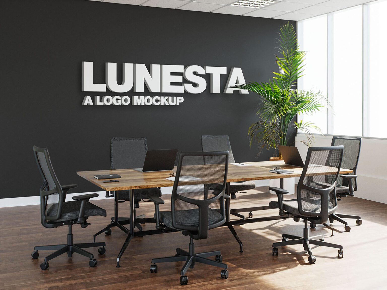 Conference Room Logo Mockup | Mockup Space