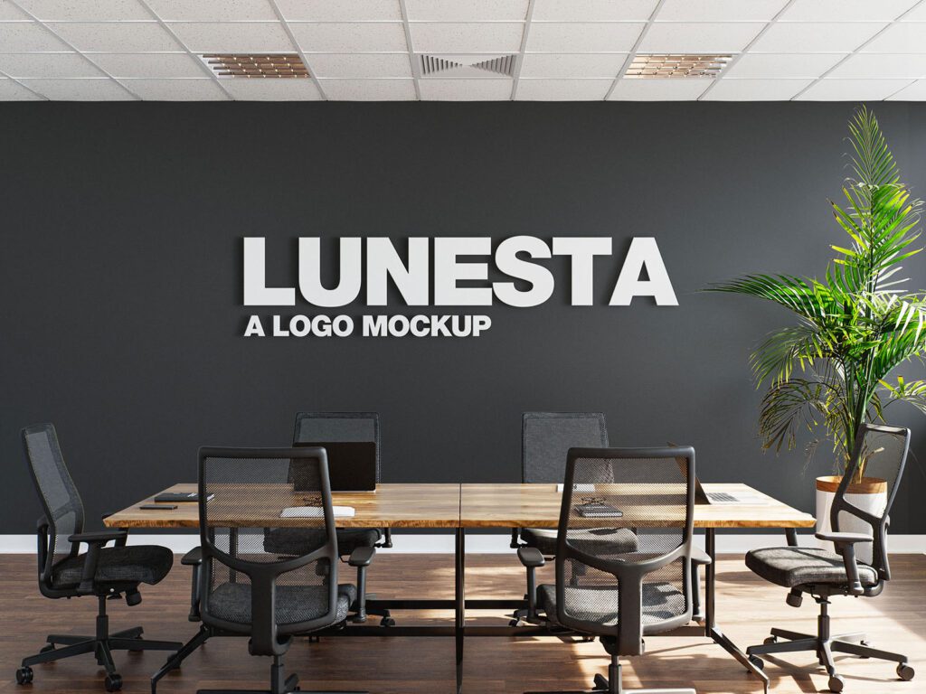 Conference Room Logo Mockup | Mockup Space