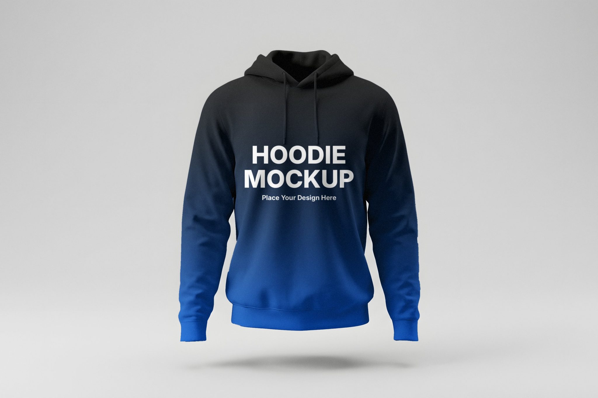 Free Gradient Hoodie Mockup Front View | Mockup Space